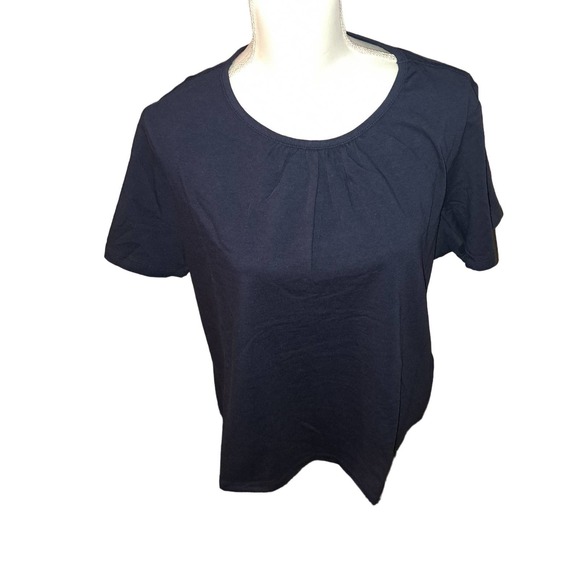 Savvy | Tops | Nib Sports Savvy Navy Blue Beauty Ladies Cotton Rounded ...